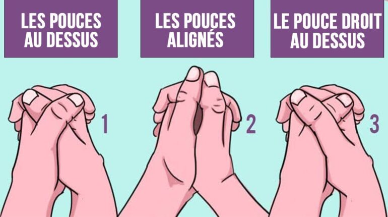 Votre façon de croiser vos doigts indique quel genre de personne vous ...